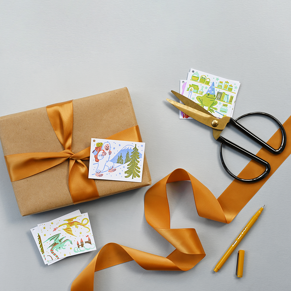 Up-cycled Letterpress Gift Tags– Smudge Ink