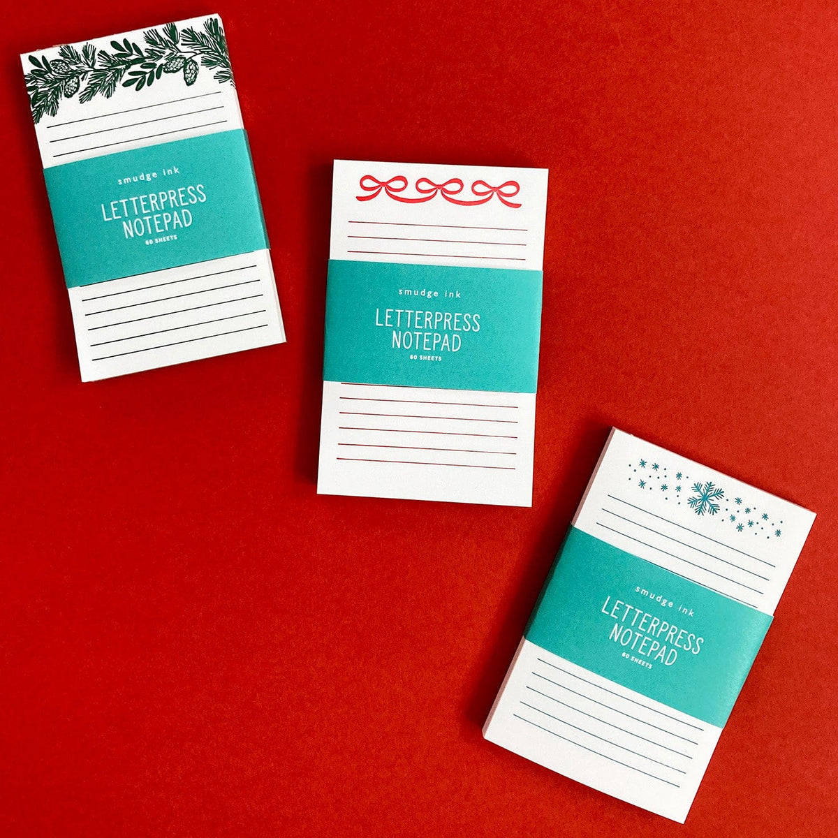 Wintery Notepad Bundle | Letterpress | Smudge Ink