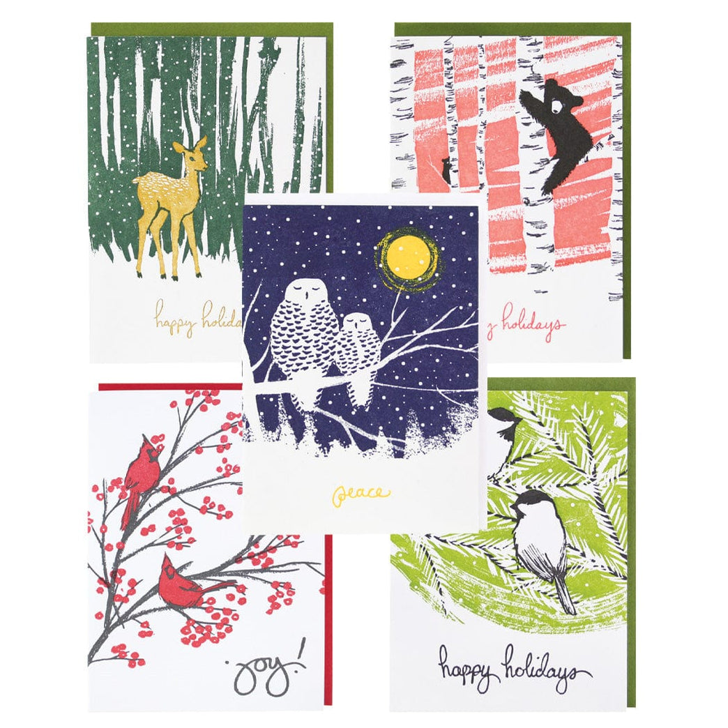 Assorted Winter Animals Holiday Card Set | e.b. goodale | Smudge Ink