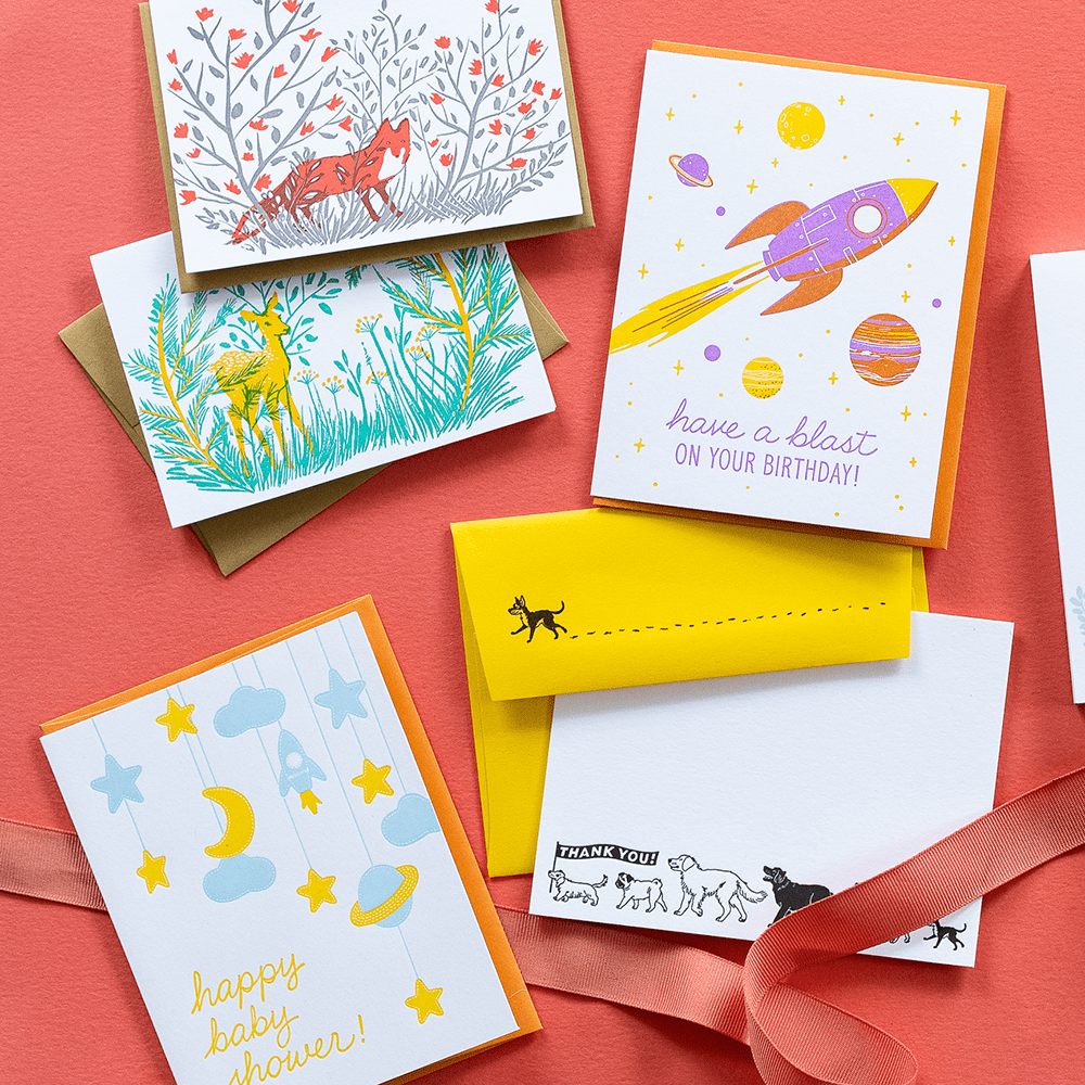 Letterpress Greeting Cards | Connect & Celebrate | Smudge Ink