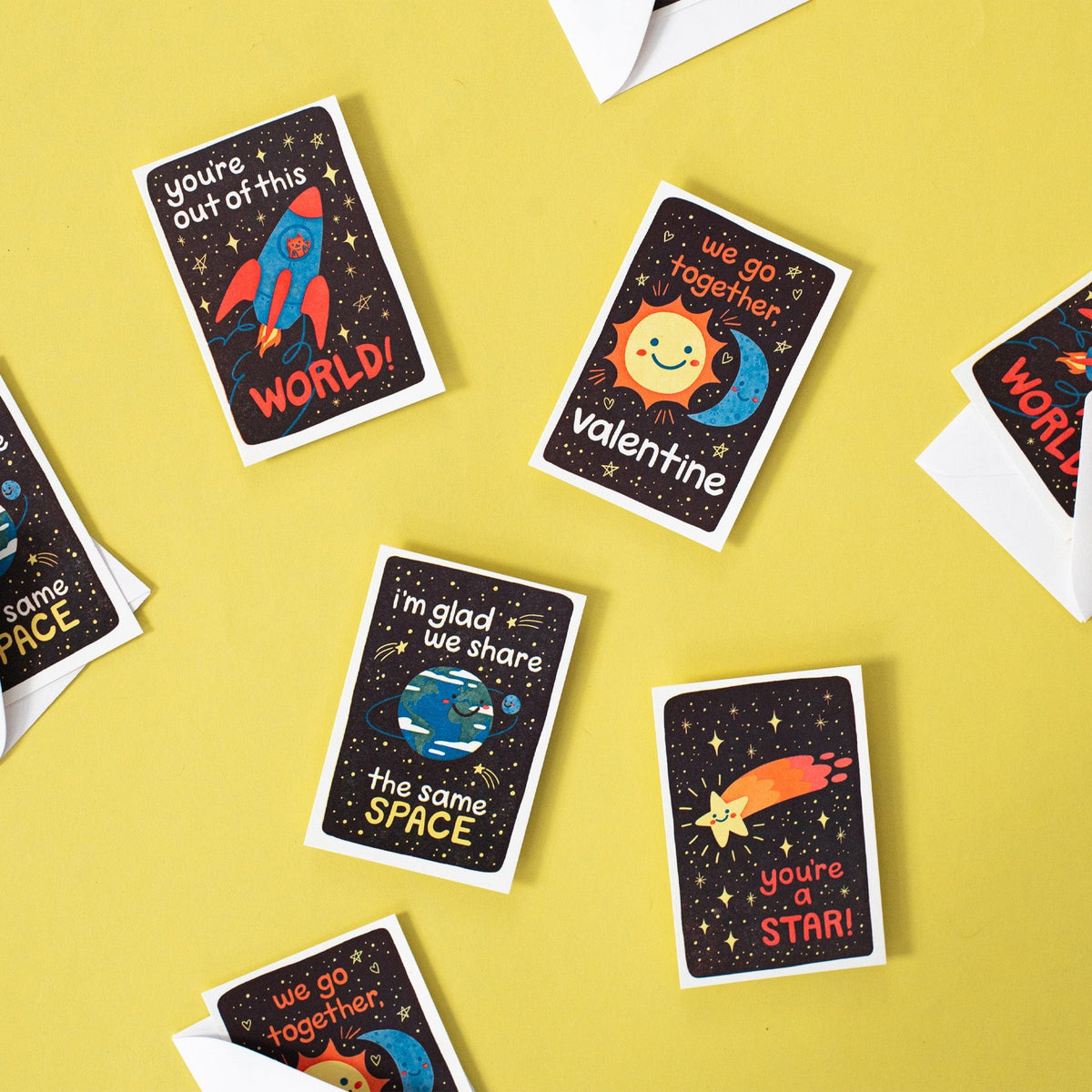 Mini Outer Space Valentines Boxed Set | Smudge Ink