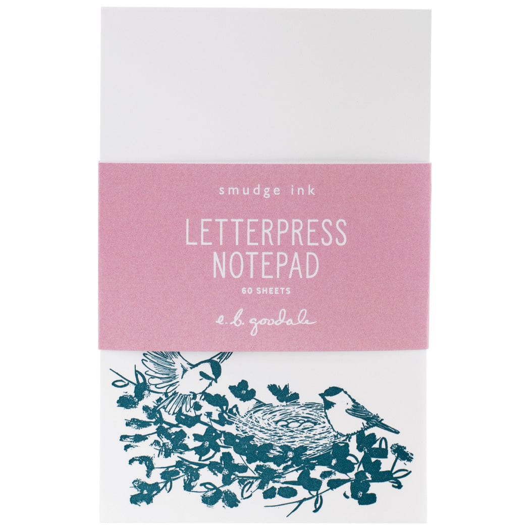 Chickadees Notepad | e.b. goodale | Smudge Ink