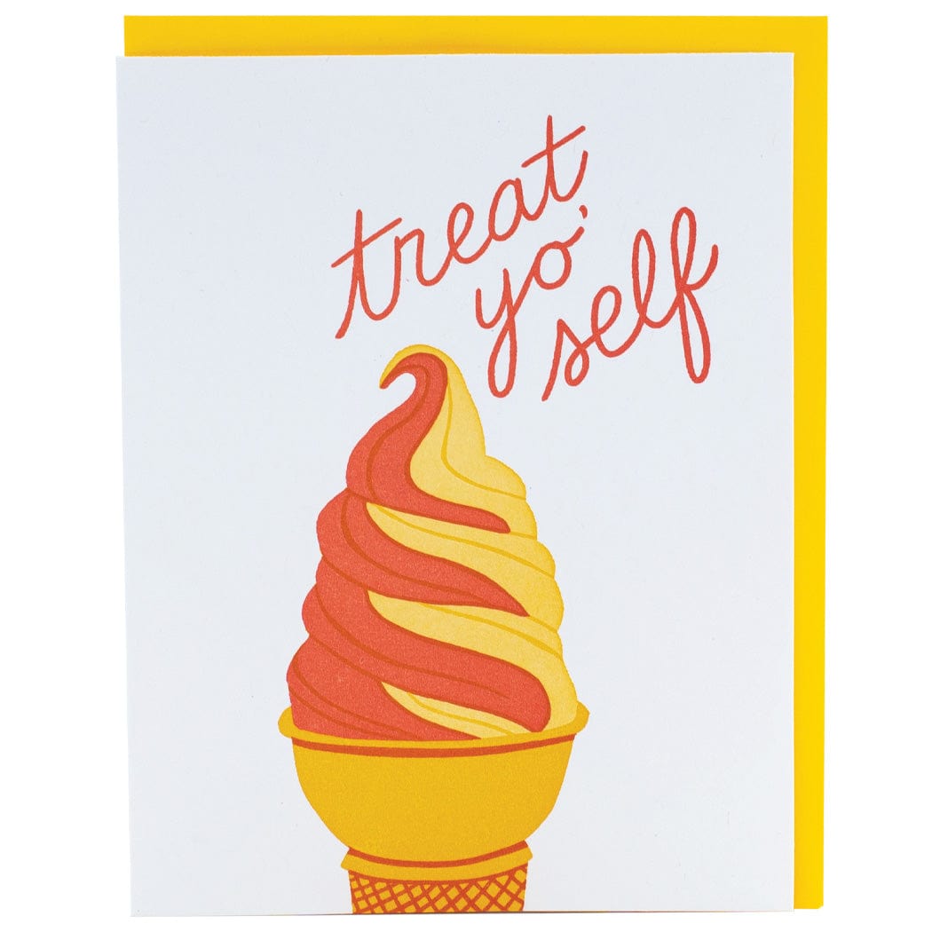 Twisty Froyo Cone Birthday Card | Letterpress | Smudge Ink