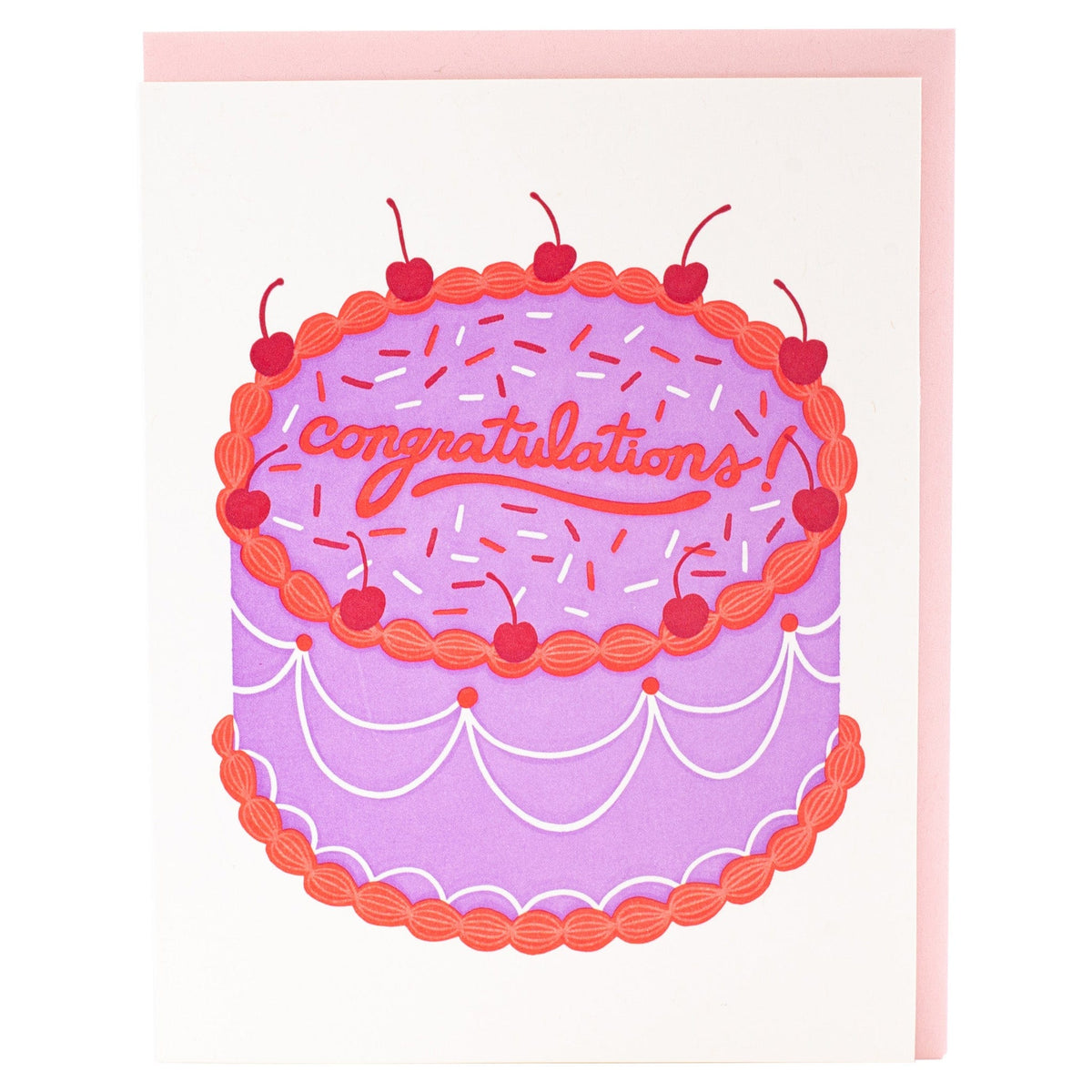 Big Cake Congratulations Card | Letterpress Cards | Smudge Ink
