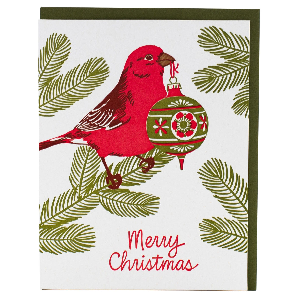 Red Bird Christmas Card | Smudge Ink
