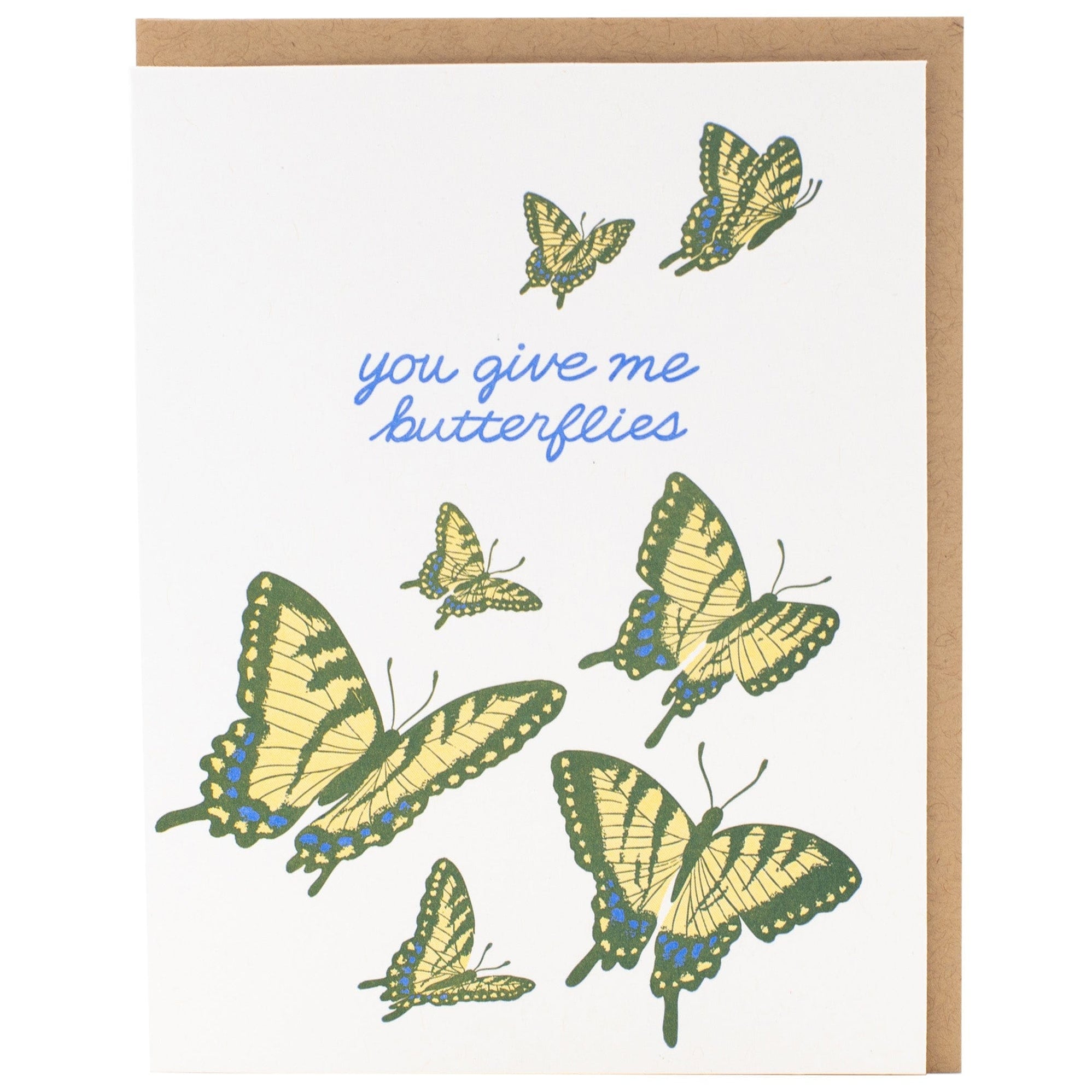 Swallowtail Butterflies Love Card | Letterpress Cards | Smudge Ink