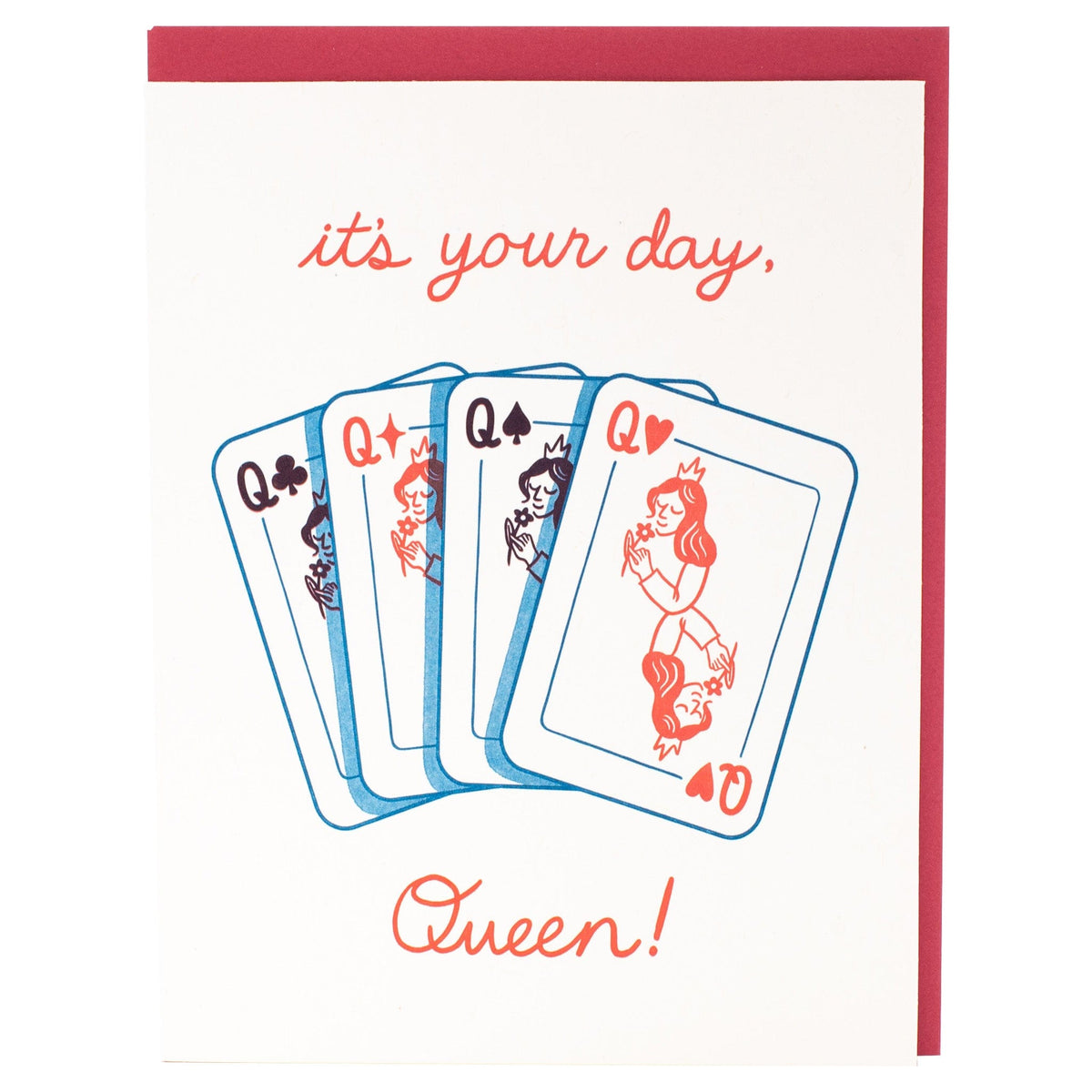 Queen Greeting Card | Letterpress Cards | Smudge Ink