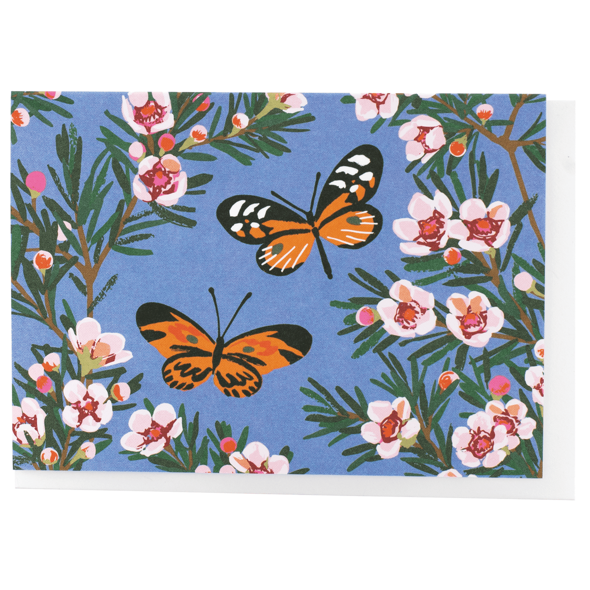 Wax Flowers & Butterflies Note Card | Smudge Ink