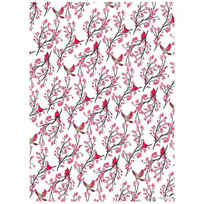 Cardinals Gift Wrap | Wrapping Paper | Smudge Ink