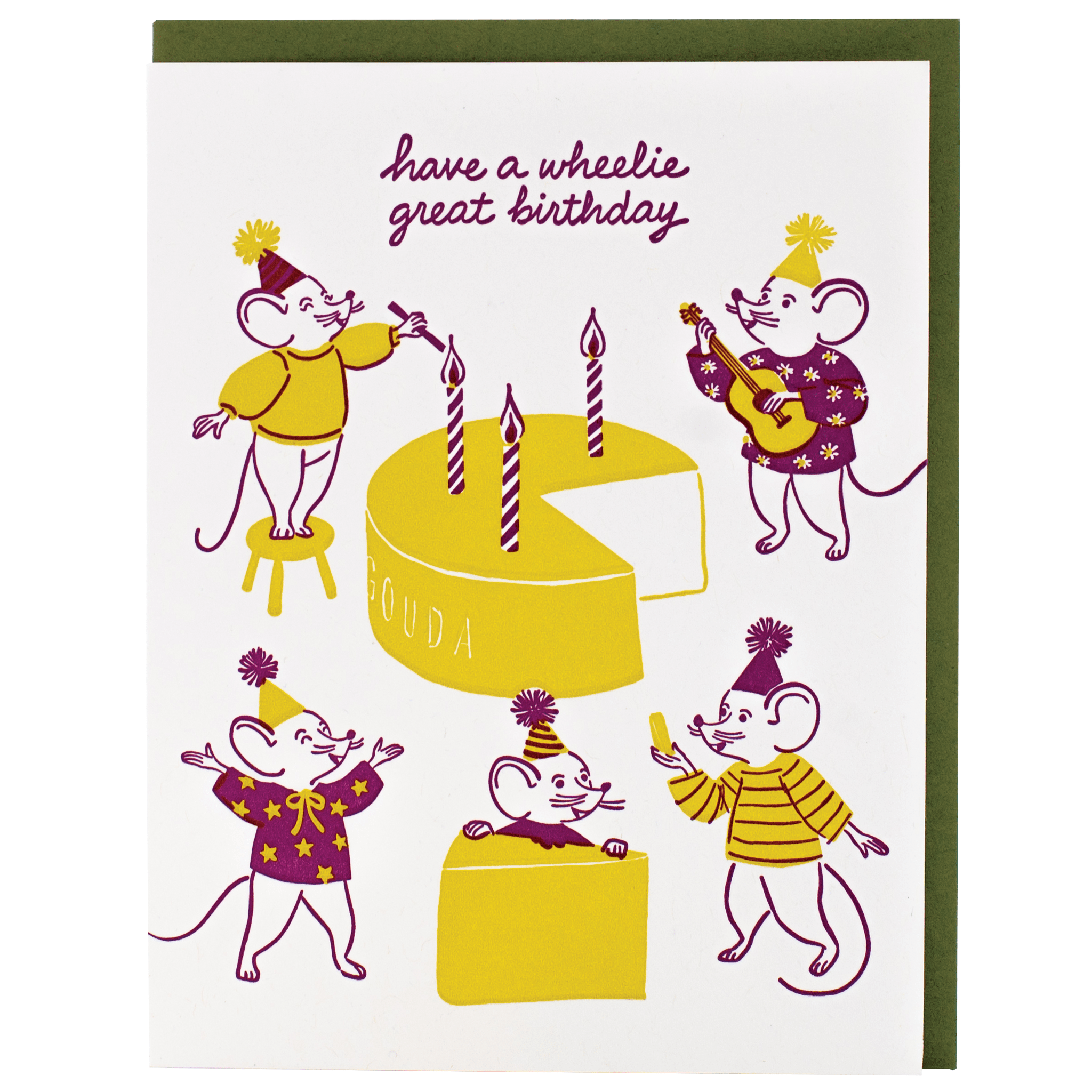 Party Mice Birthday Card | Letterpress Cards | Smudge Ink