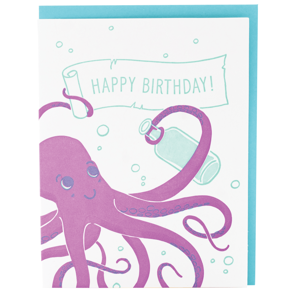 Octopus Birthday Card | Letterpress Cards | Smudge Ink