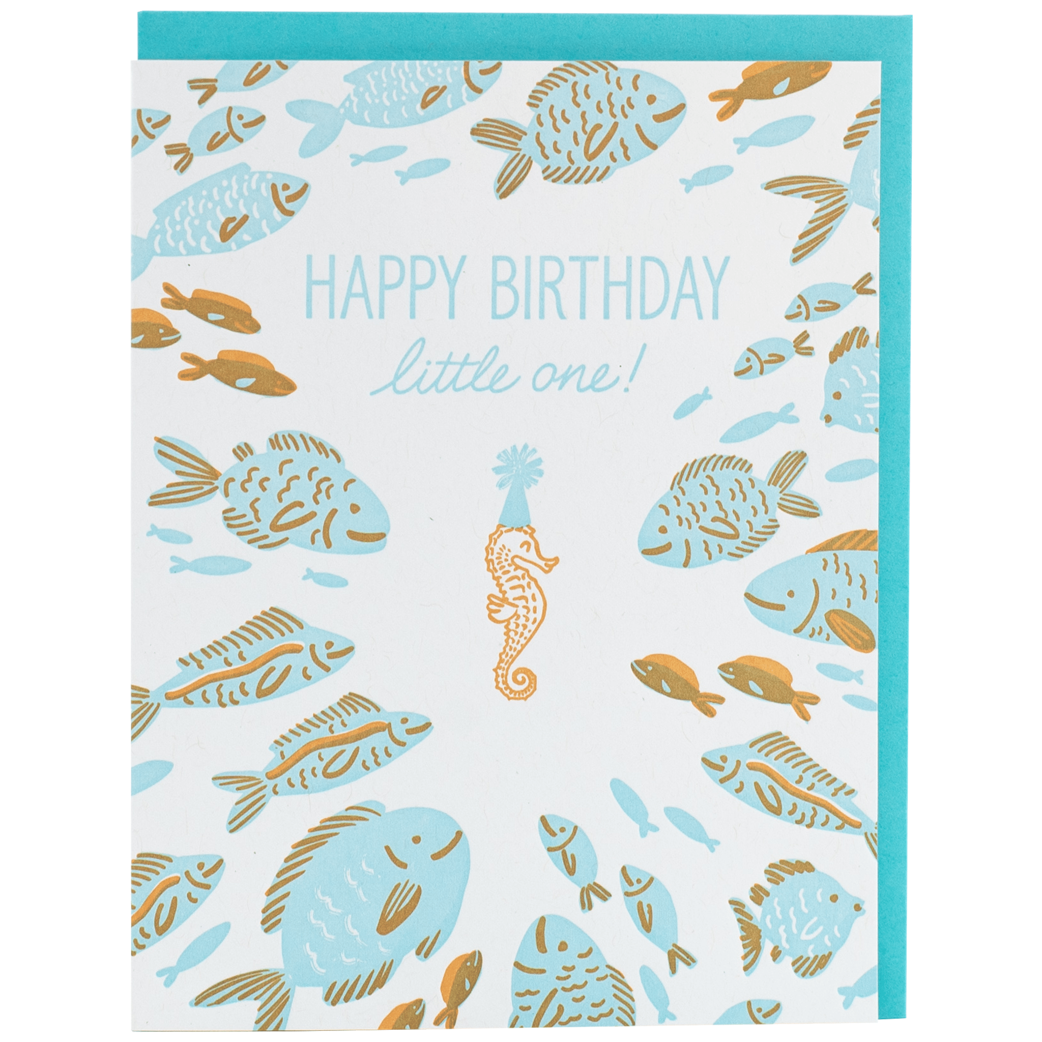 Seahorse Birthday Card | Letterpress Cards | Smudge Ink