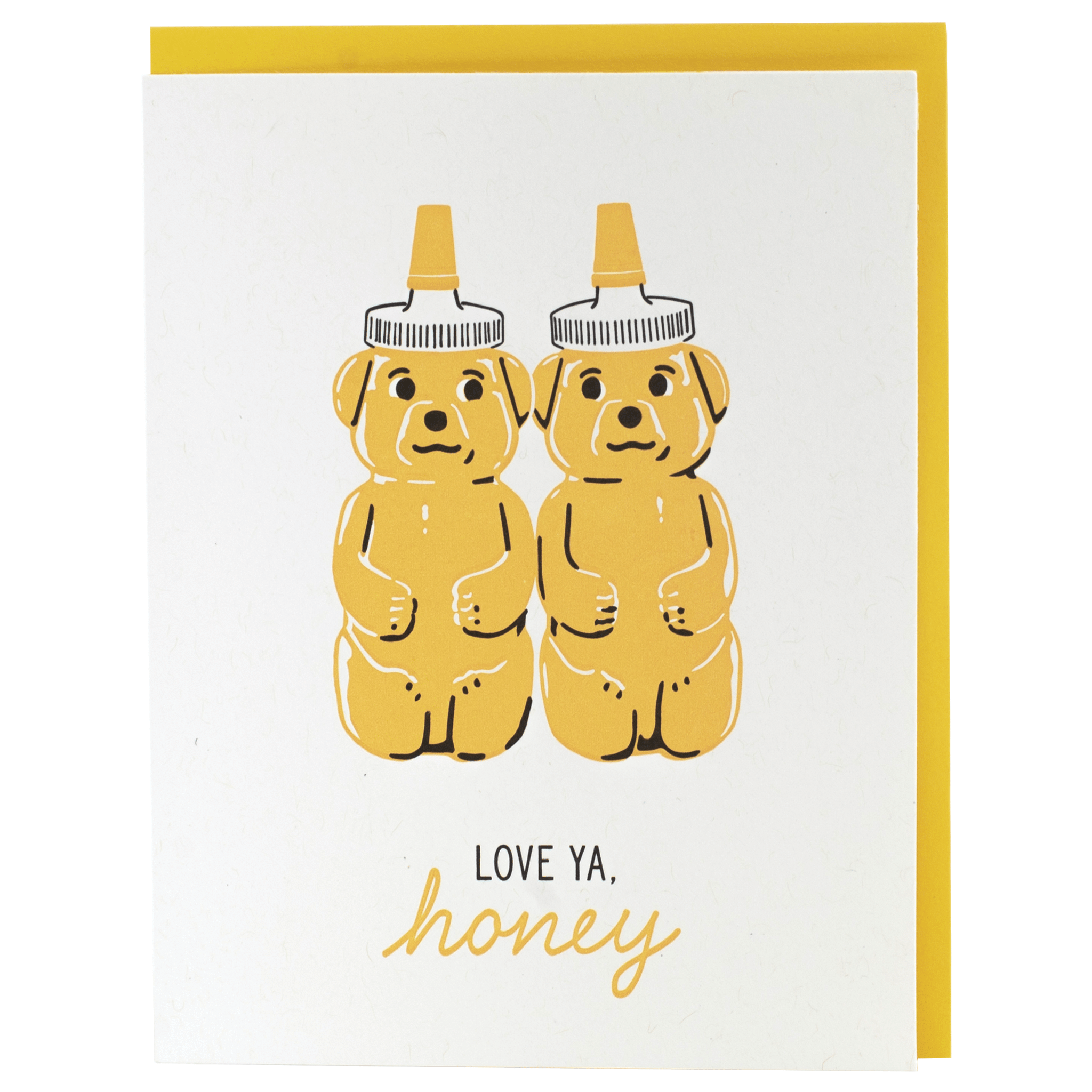 Honey Bears Love Card | Letterpress | Smudge Ink