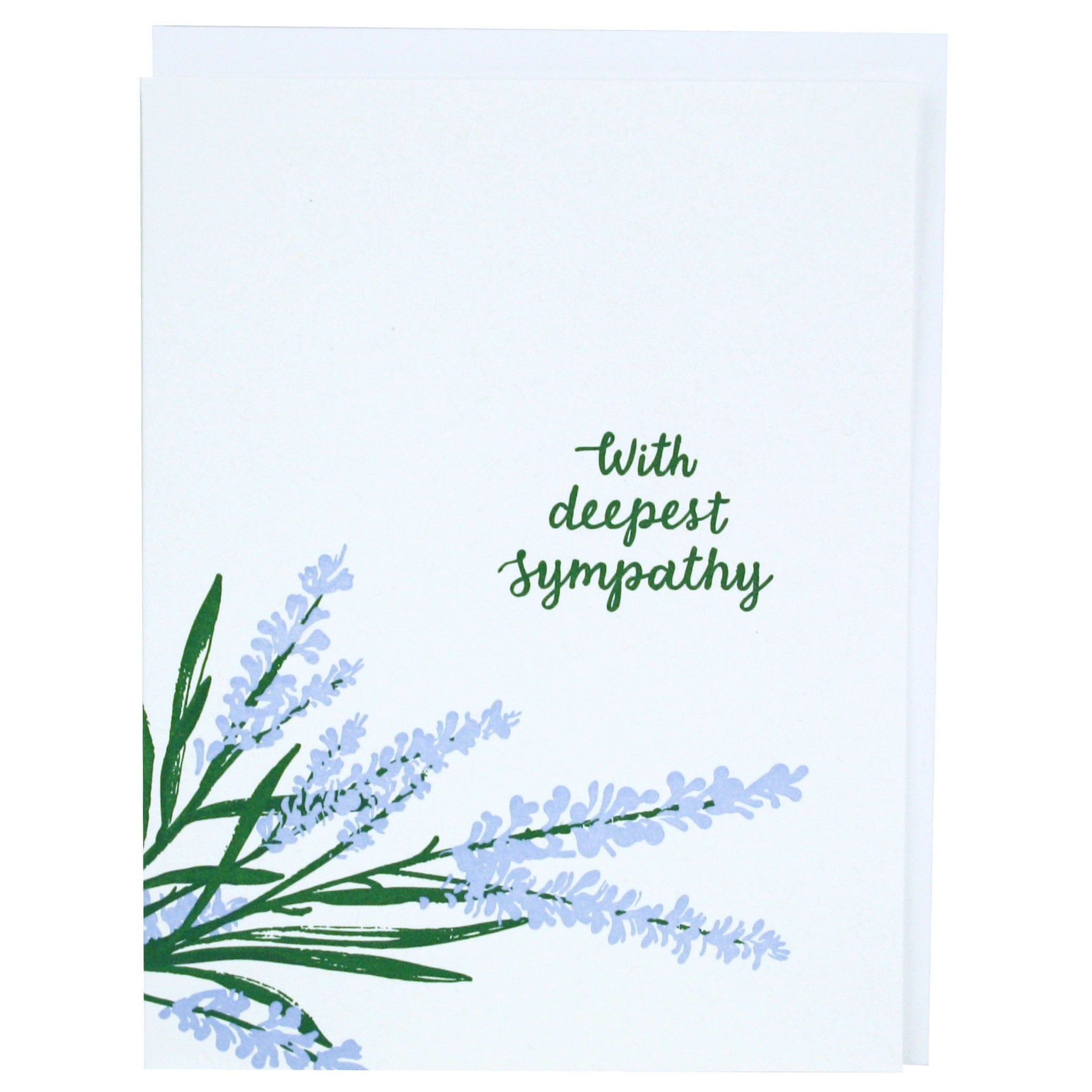 Lavender Sympathy Card | Letterpress Greeting Cards | Smudge Ink