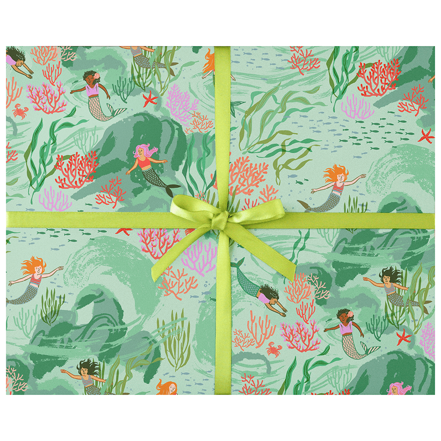 Mermaids Gift Wrap | Wrapping Paper | Smudge Ink